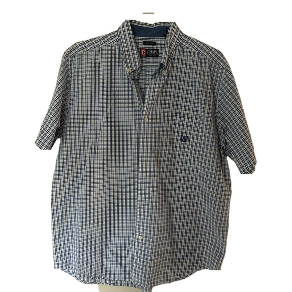 Chaps | Shirts | Chaps Easy Care Blue Checkered Mens Shirt Size Xl ...